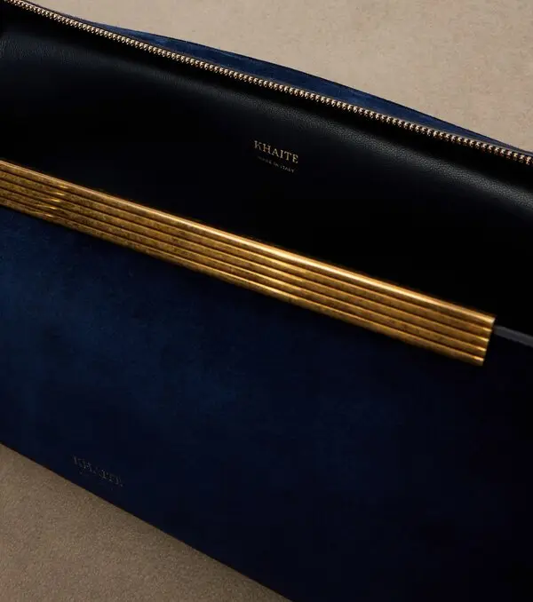 Khaite Donna Suede Clutch