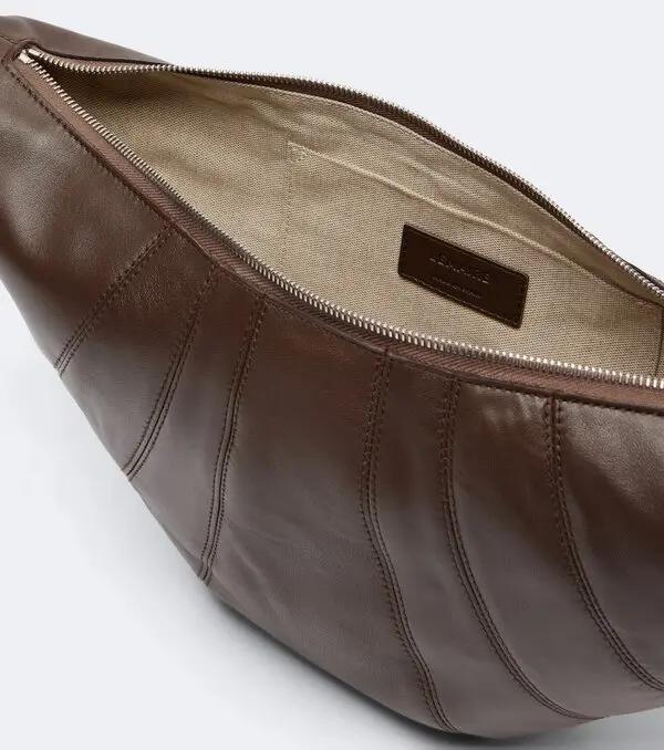 LEMAIRE Croissant Medium Leather Shoulder Bag - Brown