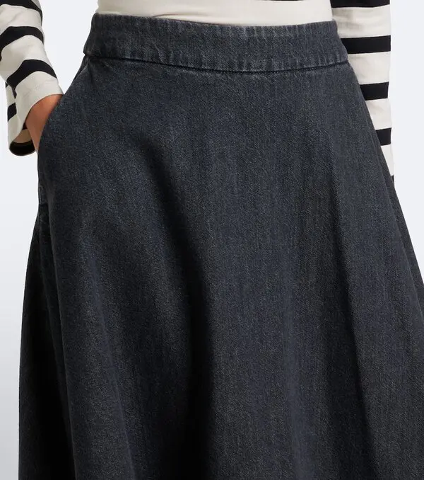 Max Mara Denim Midi Skirt