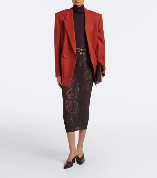 Wolford Sheer Lace Midi Skirt