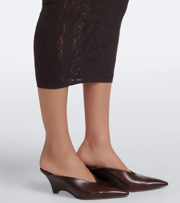 Wolford Sheer Lace Midi Skirt