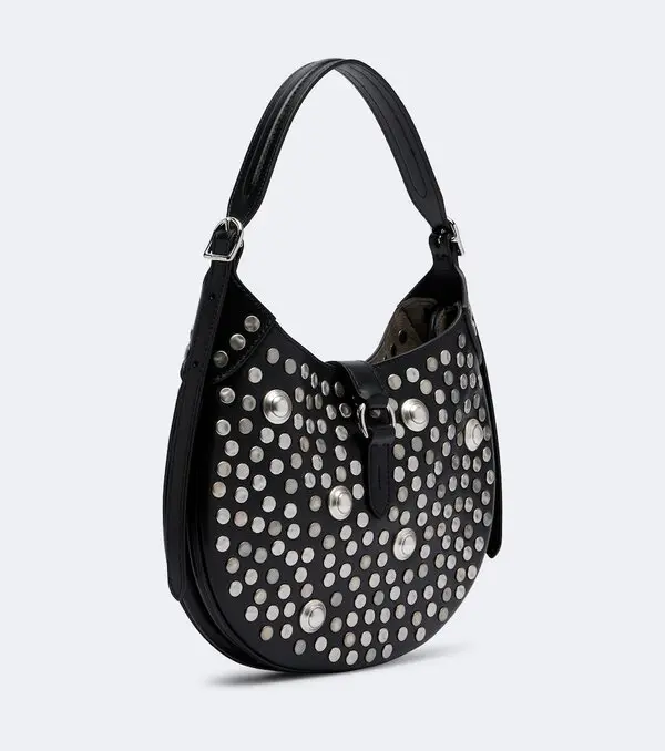 Polo Ralph Lauren Studded Leather Shoulder Bag