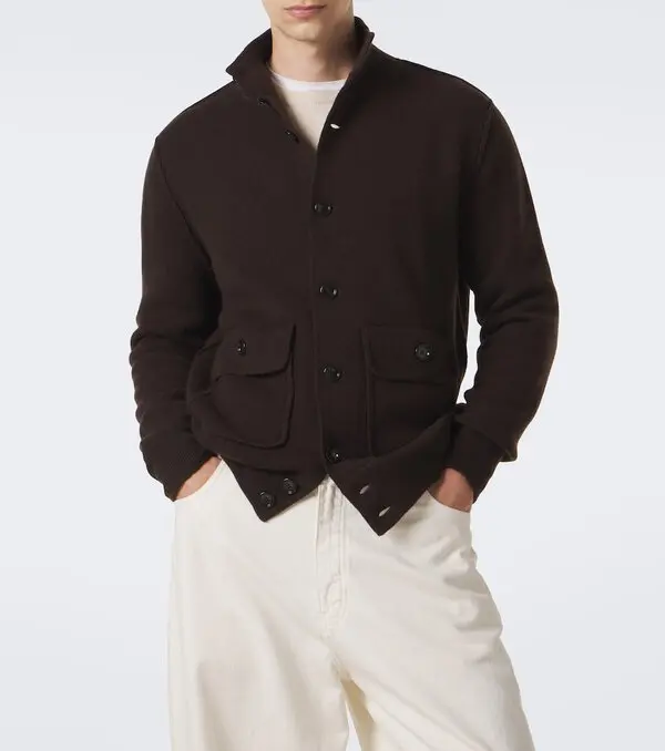 ALLUDE Wool And Cashmere Cardigan - Brown
