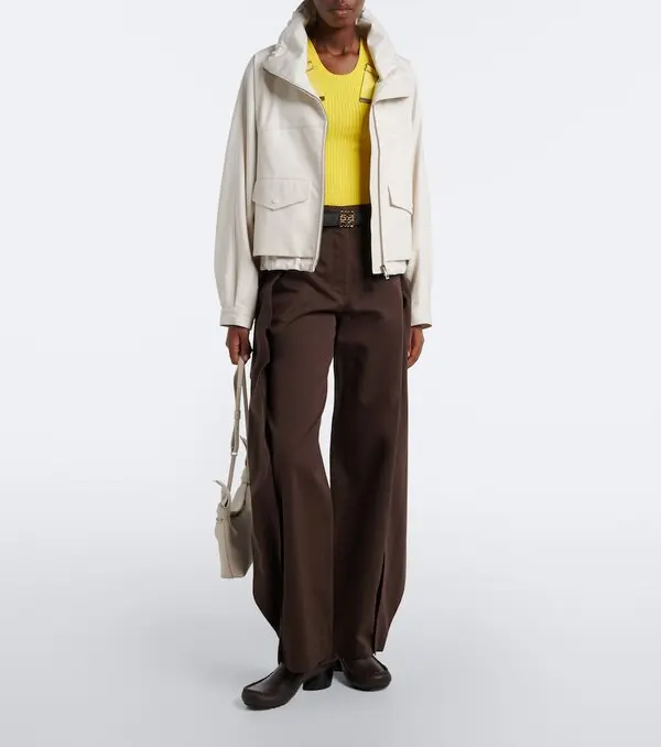 Loewe Oval Leather Loafer Pumps