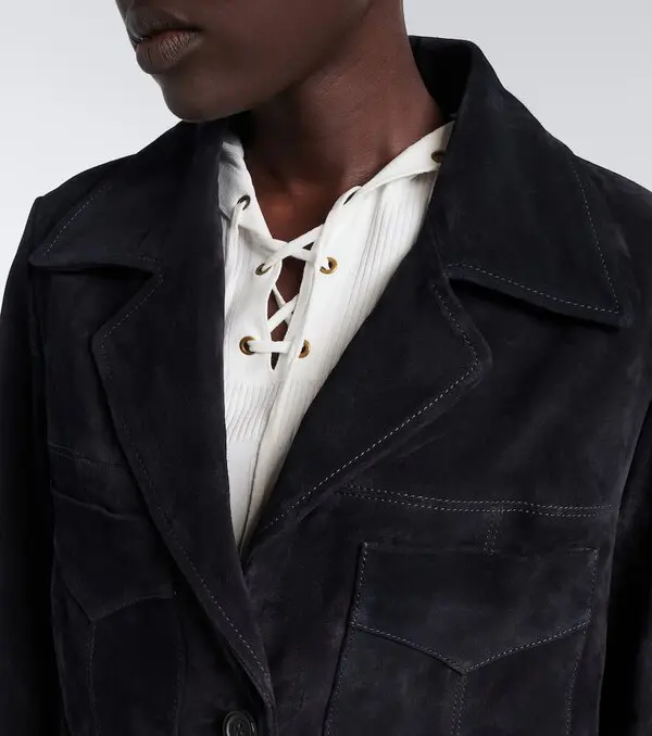 NILI LOTAN Dominic Suede Jacket