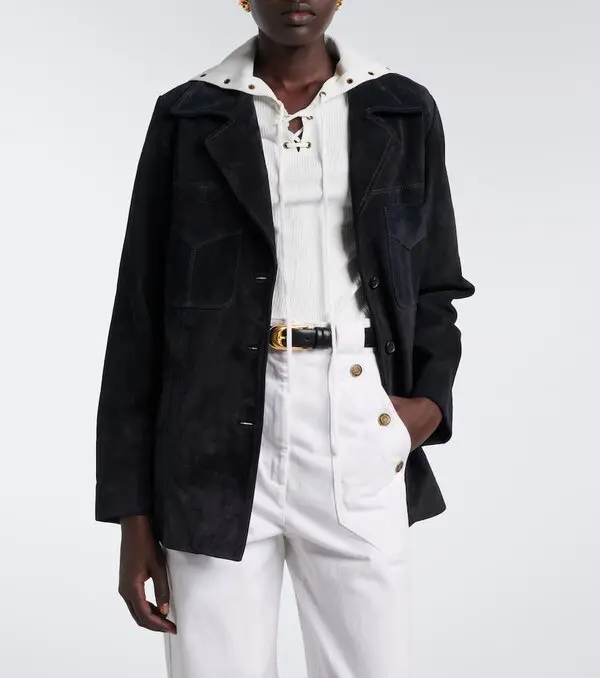 NILI LOTAN Dominic Suede Jacket