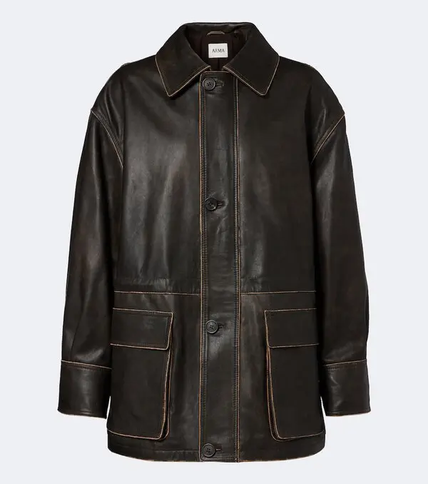 ARMA Maeve Leather Jacket - Brown