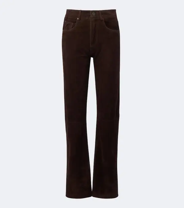 ARMA Suede Straight Pants - Brown