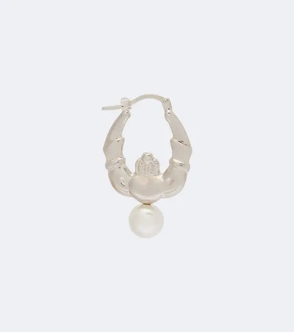 Simone Rocha Faux Pearl Hoop Earrings