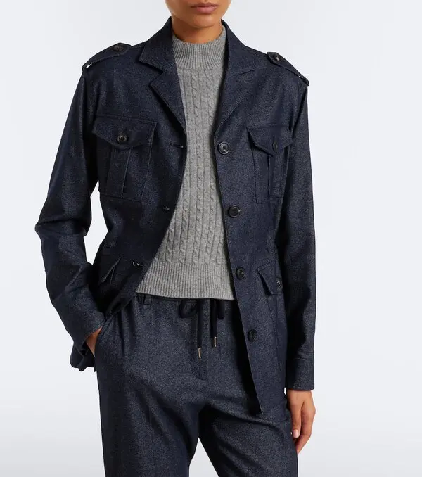Eleventy Wool, Cotton, And Cashmere-blend Jacket