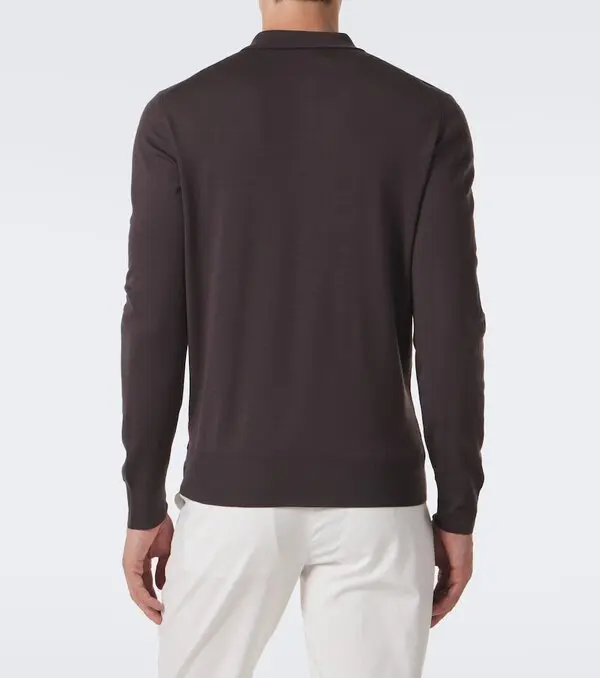 Canali Virgin Wool Polo Sweater