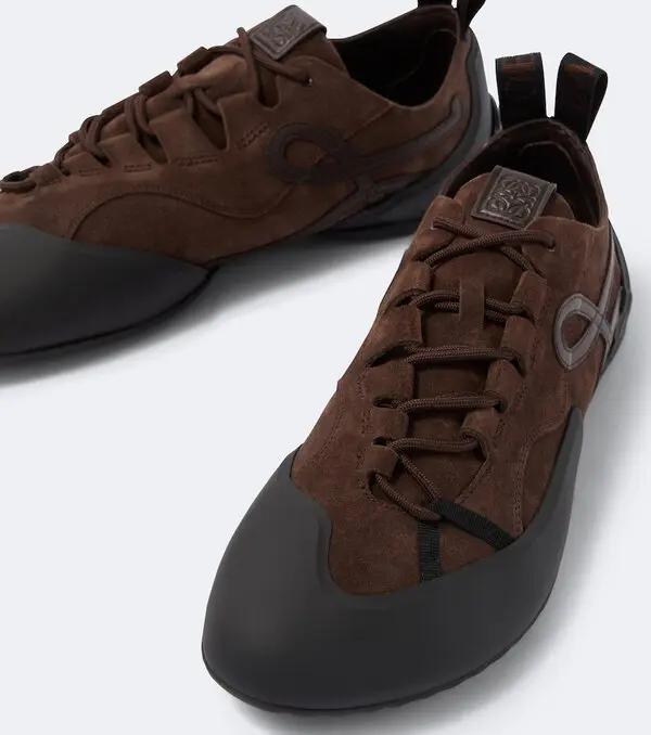 Loewe Grip Anagram Suede Sneakers
