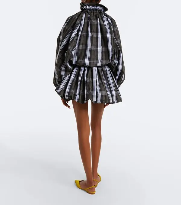PATOU Checked Balloon Miniskirt