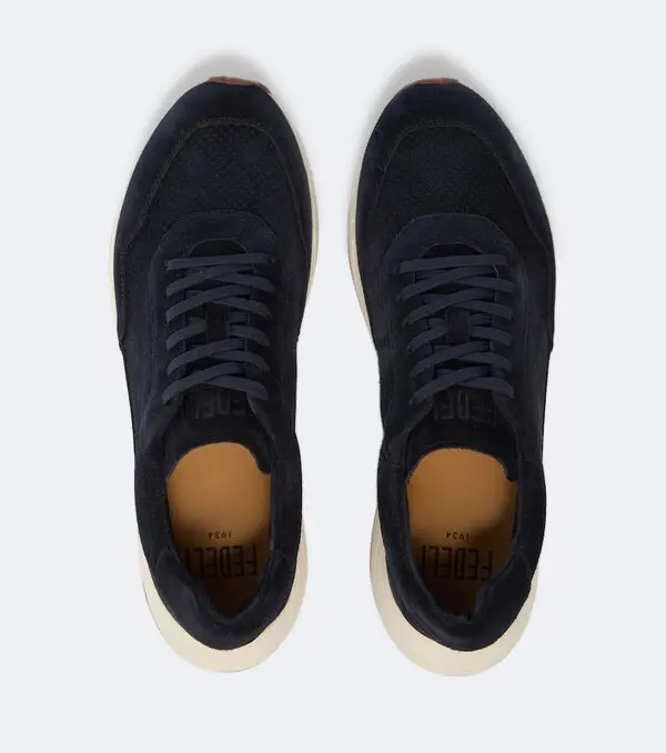 Fedeli Suede-trimmed Sneakers