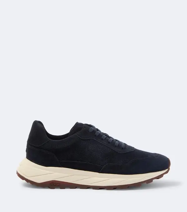 Fedeli Suede-trimmed Sneakers