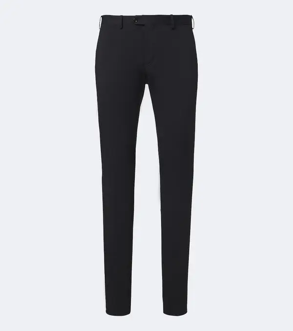 LARDINI Cotton-blend Slim Pants - Blue