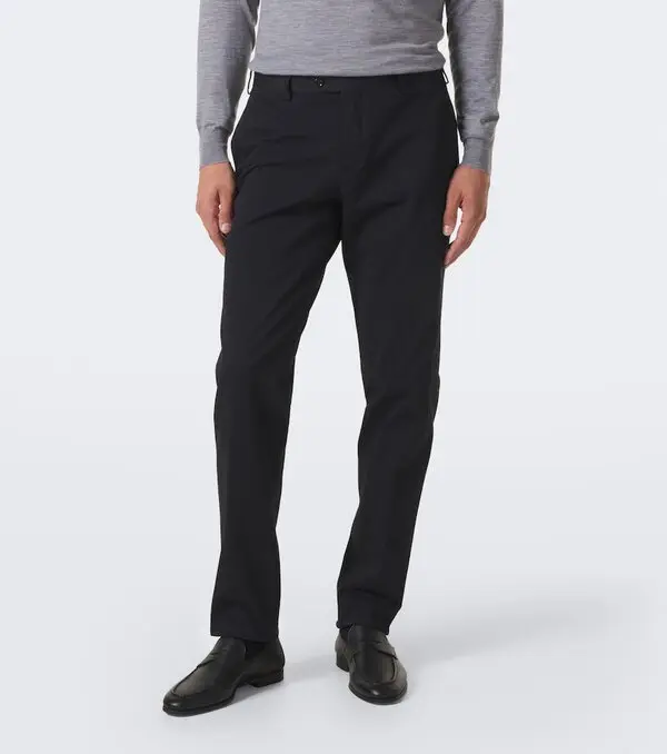 LARDINI Cotton-blend Slim Pants