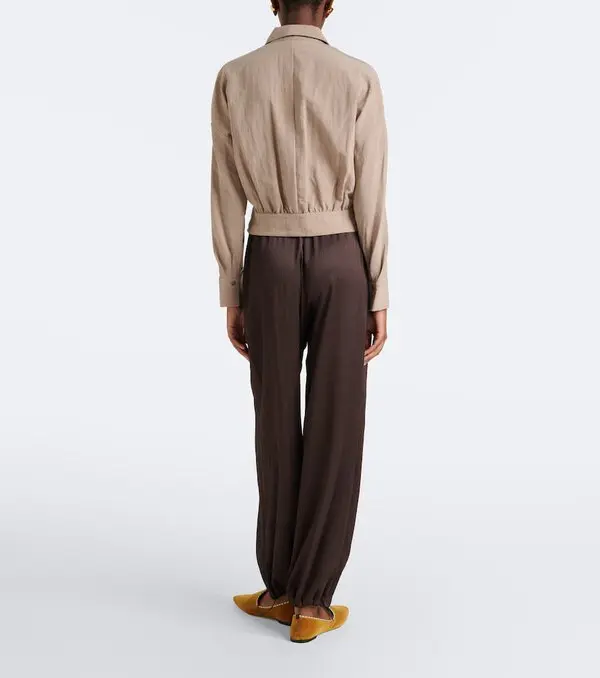 Vince Crinkled Plisse Balloon Pants