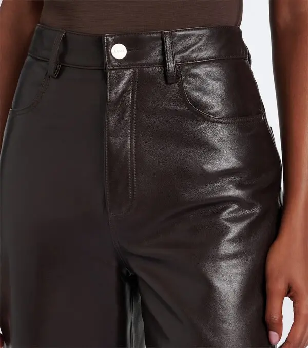 ARMA Leather Wide-leg Pants