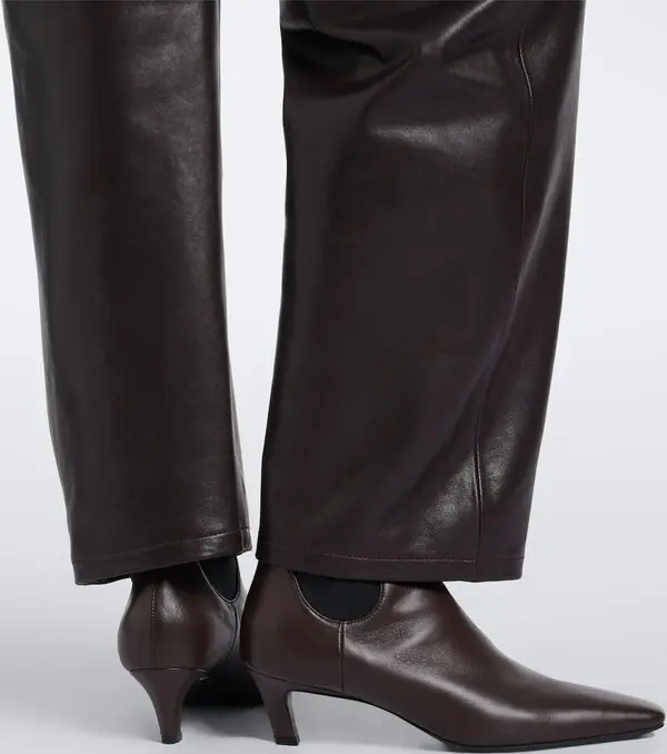 ARMA Leather Wide-leg Pants