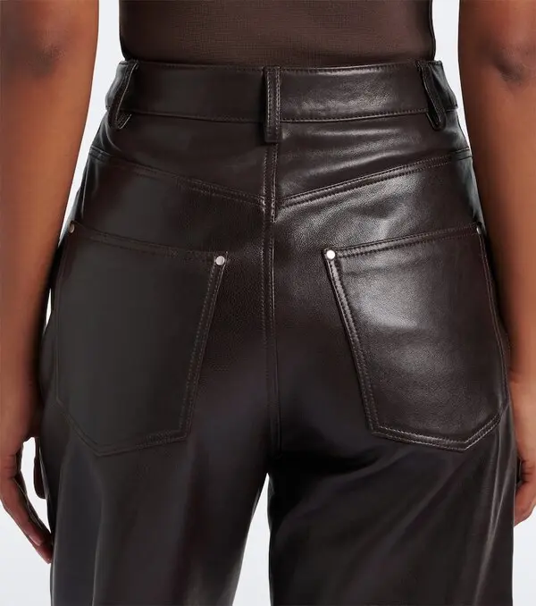 ARMA Leather Wide-leg Pants