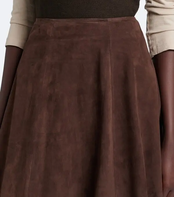 ARMA Eleni Suede Midi Skirt