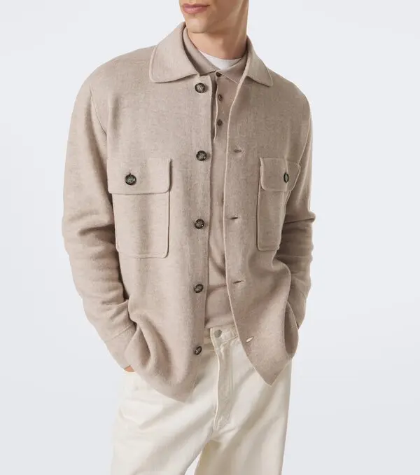 ALLUDE Knitted Wool And Cashmere Cardigan