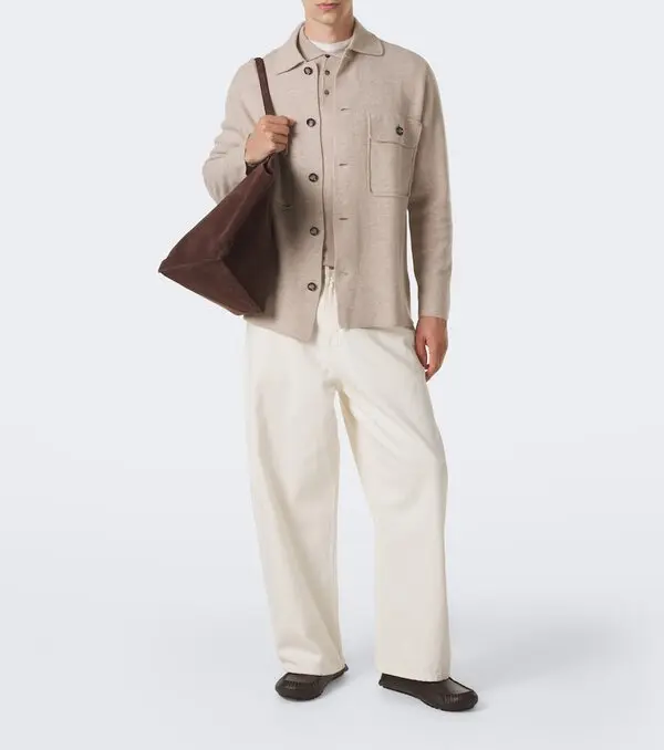 ALLUDE Knitted Wool And Cashmere Cardigan