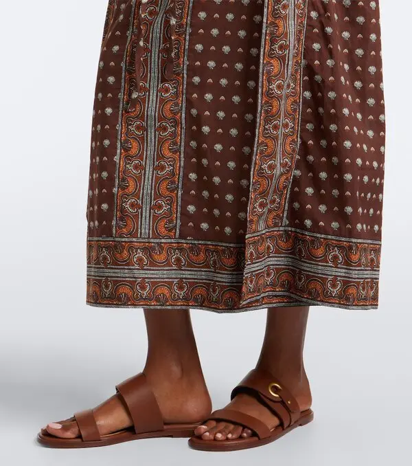 DÔEN Amarante Printed Cotton Voile Midi Dress