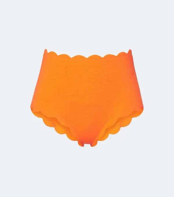 Marysia Santa Monica Scalloped Bikini Bottoms - Orange