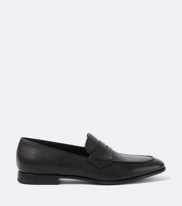 Canali Leather Penny Loafers