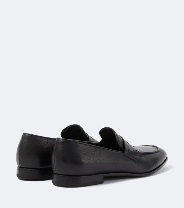 Canali Leather Penny Loafers