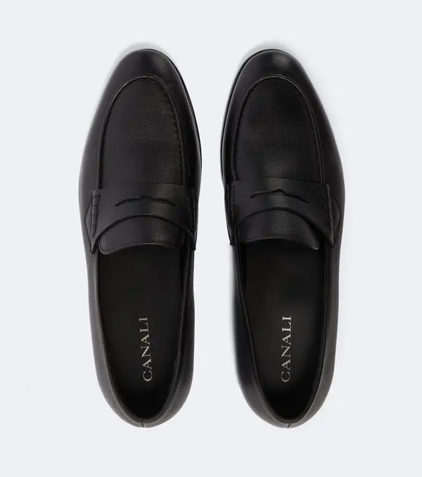 Canali Leather Penny Loafers