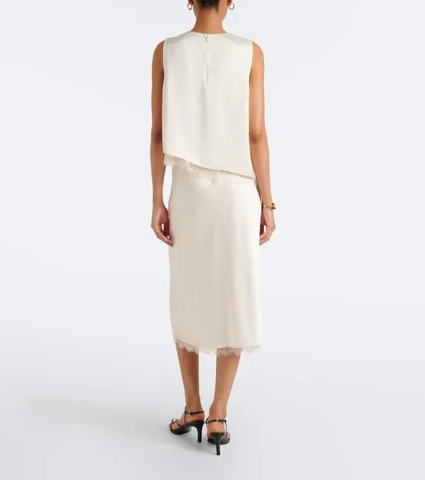 Vince Lace-trimmed Midi Skirt
