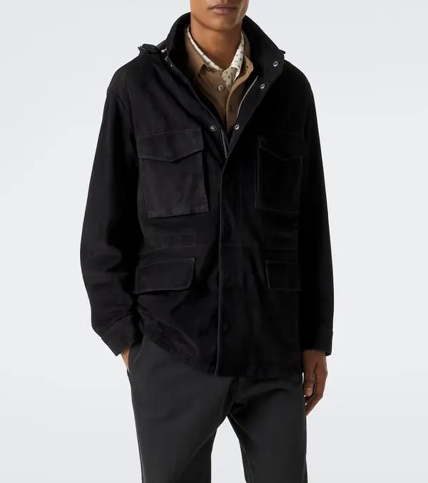 TOM FORD Hooded Suede Field Jacket