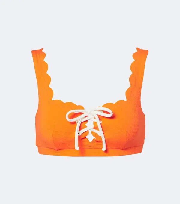 Marysia Palm Springs Scalloped Bikini Top - Orange