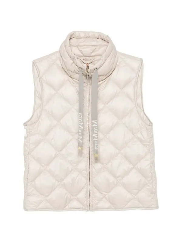 Max Mara Quilted Down Vest - Beige