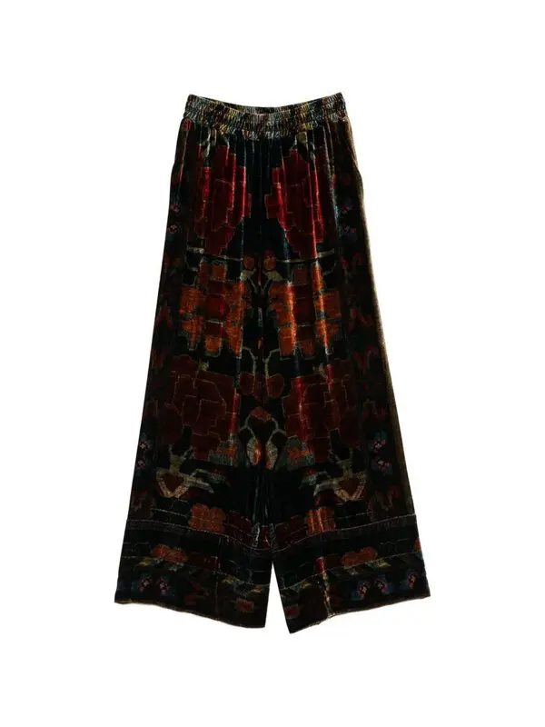 PIERRE-LOUIS MASCIA Printed Wide-leg Trousers - Red