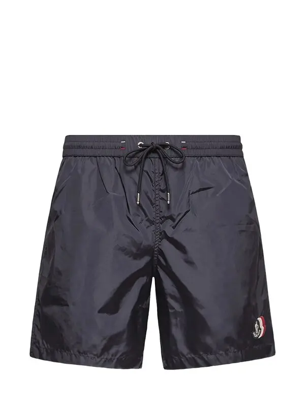 Moncler Swim Shorts With Patches - Blue
