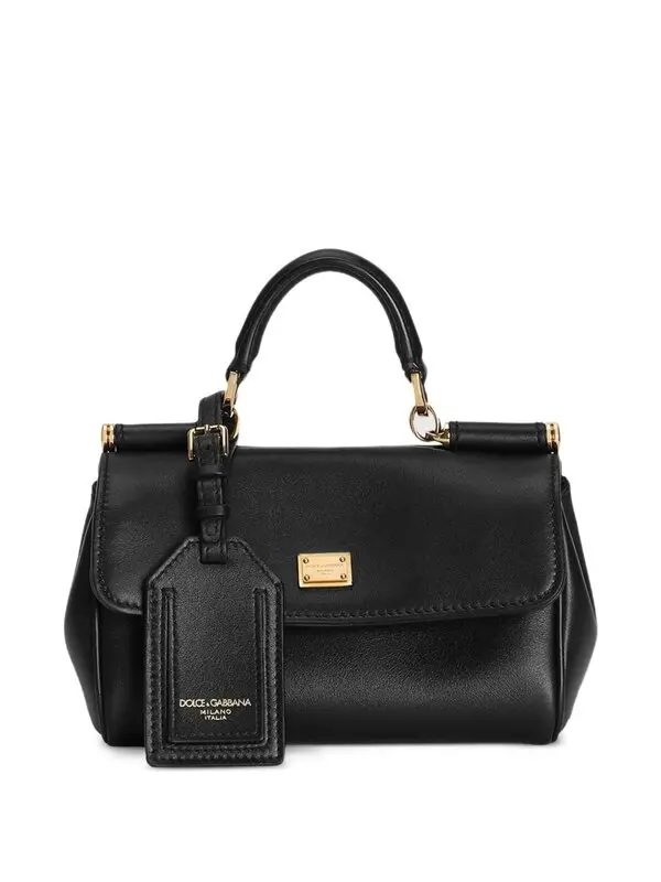 Dolce & Gabbana My Sicily Leather Handbag - Black