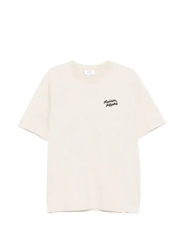 Maison Kitsuné Handwriting Cotton T-shirt - Beige