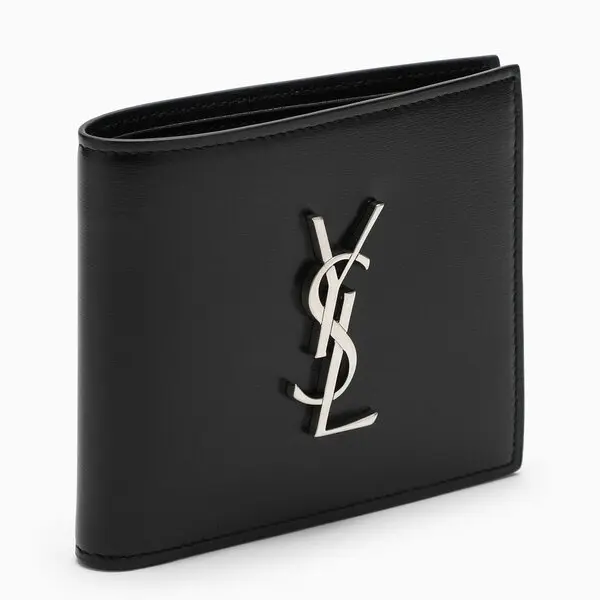 Saint Laurent Leather Bi-fold Wallet - Black