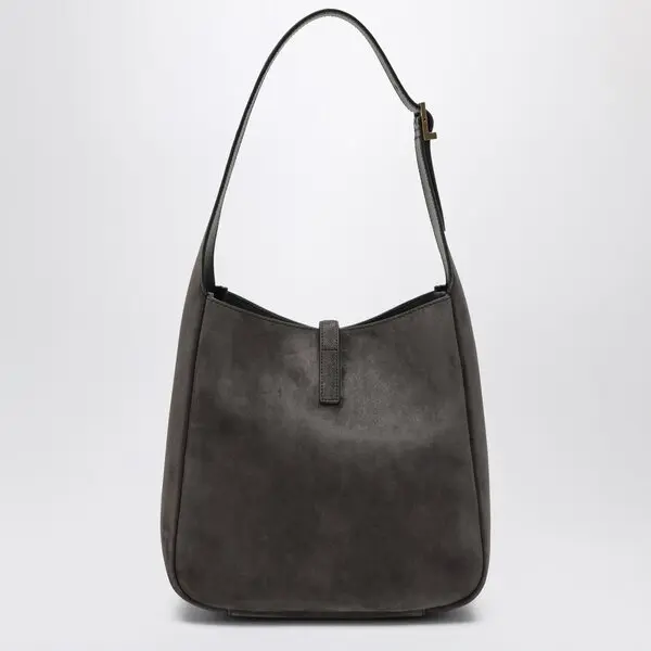 Saint Laurent Small Le 5 À 7 Grey Suede Bag - Brown
