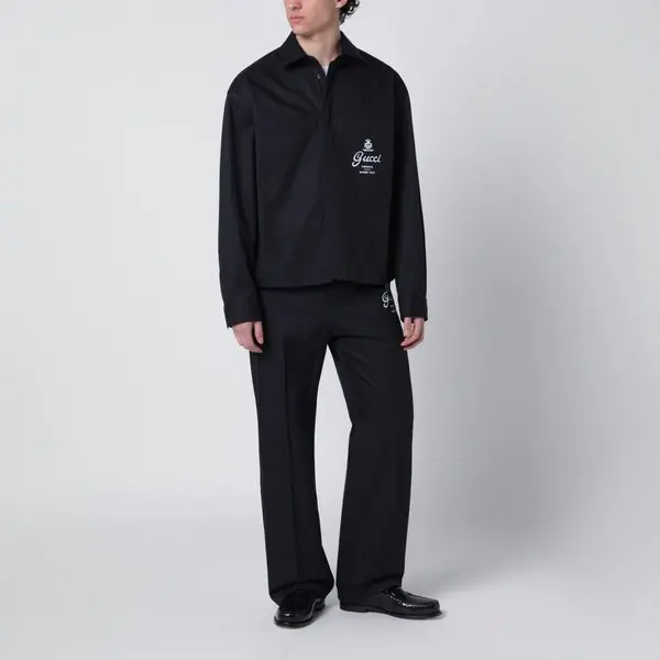 Gucci Ink Printed Cotton Twill Shirt