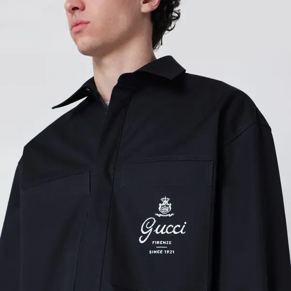 Gucci Ink Printed Cotton Twill Shirt
