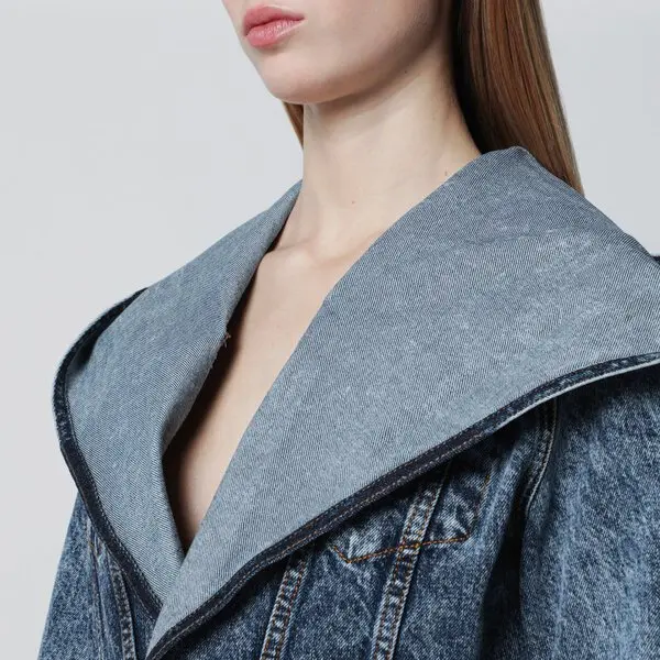 Alaïa Denim Hooded Jacket