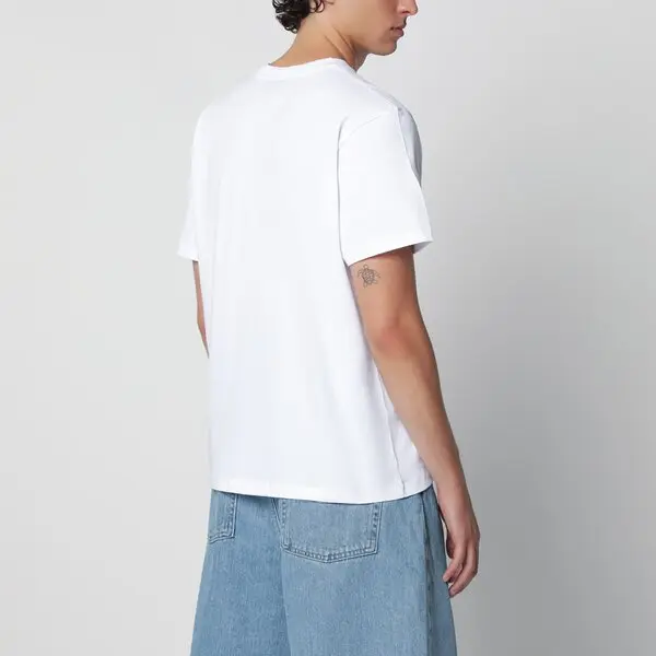 AMI Paris Cotton T-shirt With Embroidered De Cœur Motif - White