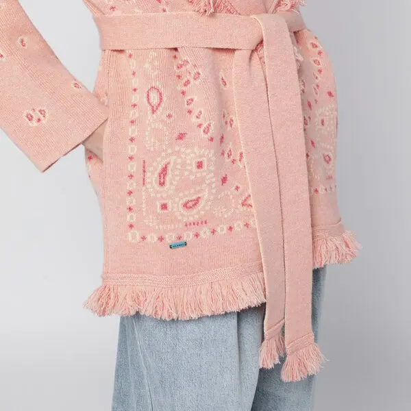 Alanui Salmon Paisley Cardigan