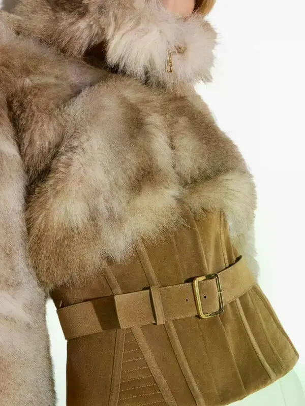 Elisabetta Franchi Fur-effect Bustier Jacket