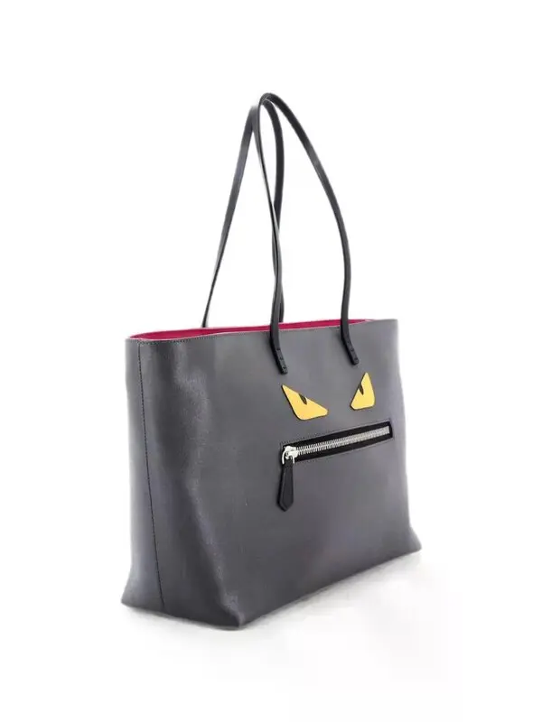 Fendi Monster Roll Leather Medium Tote Bag